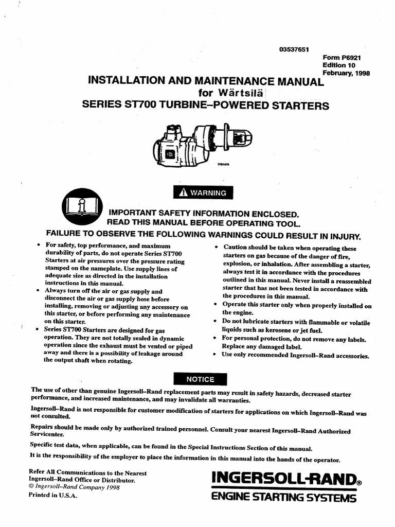 Series ST700 Turbine-Powered Starters | PDF
