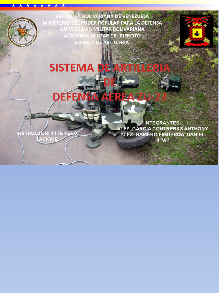Caracteristicas Del Sistema ZU-23 | PDF