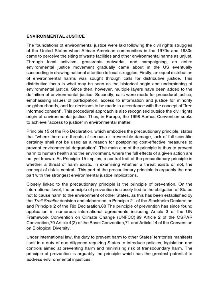 Environmental Justice | PDF | Justice | Crime & Violence
