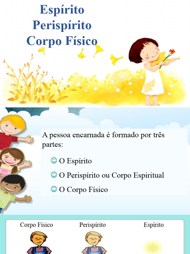 Apresentação Espírito Perispírito Corpo Físico | PDF | Jesus | Física