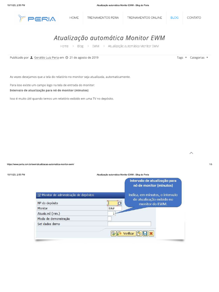 Atualização Automática Monitor EWM | PDF