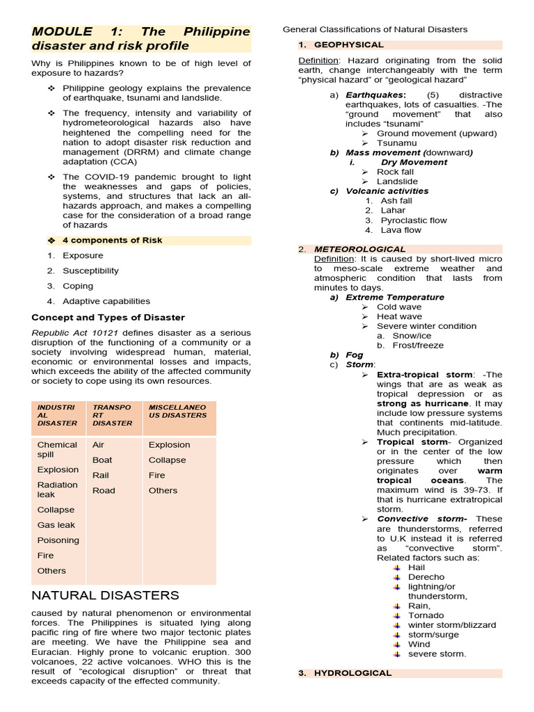 DISASTERS (Prelims Reviewer) Updated | PDF | Natural Disasters ...