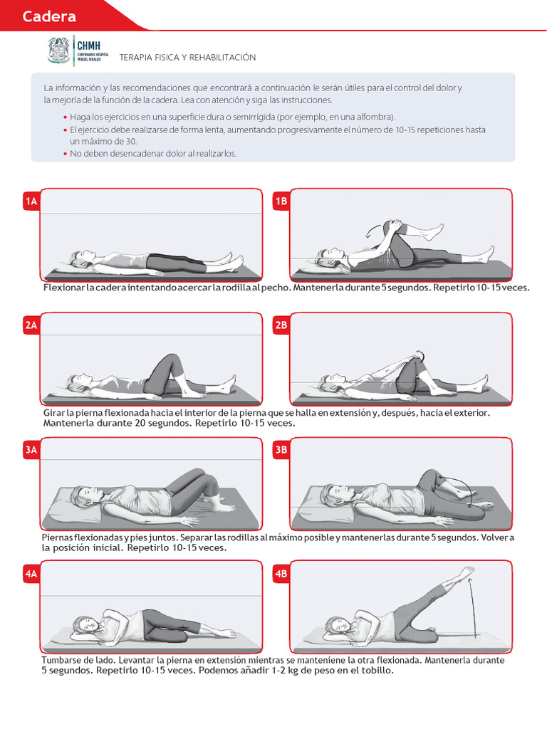 Ejercicios Cadera | PDF