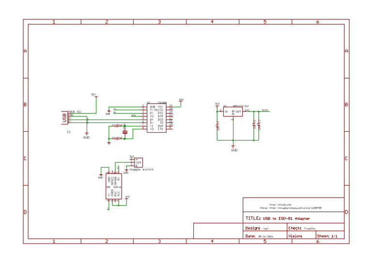 USB To ESP-01 Adapter Schematic | PDF