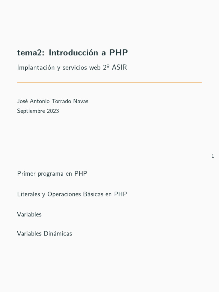 Tema2 Php Intro Pdf Php Redes