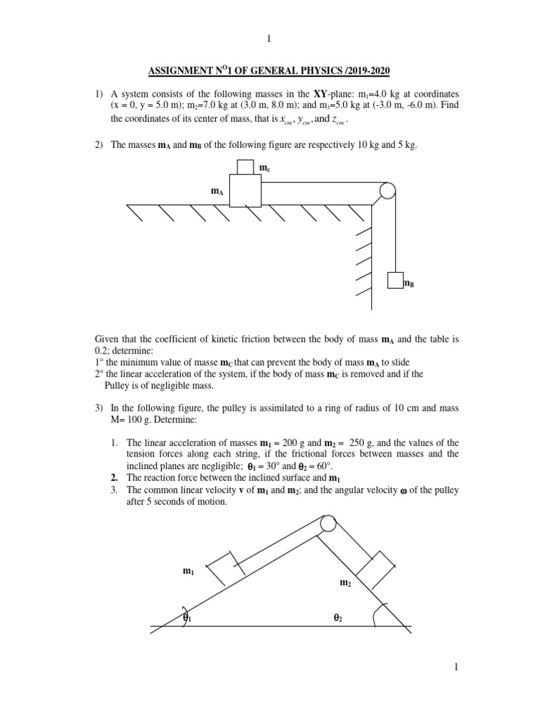 Assignment No1 Of General Physics Pdf 