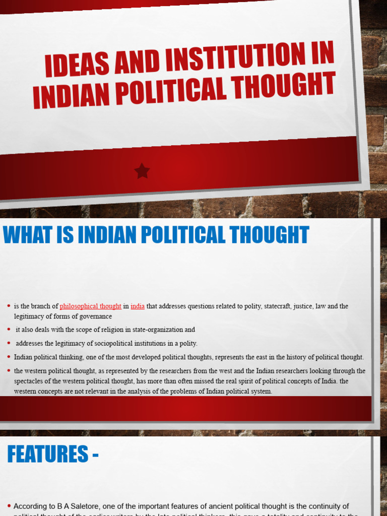 Indian Political Thought Overview | PDF | Political Philosophy | Thought