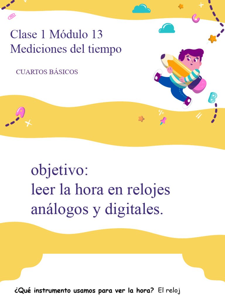 Clase Hora Reloj Analogos y Dígitales | PDF