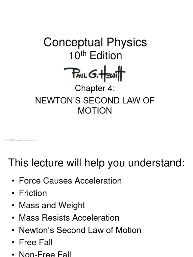 Ch. 4-Newton's Second Law of Motion | PDF