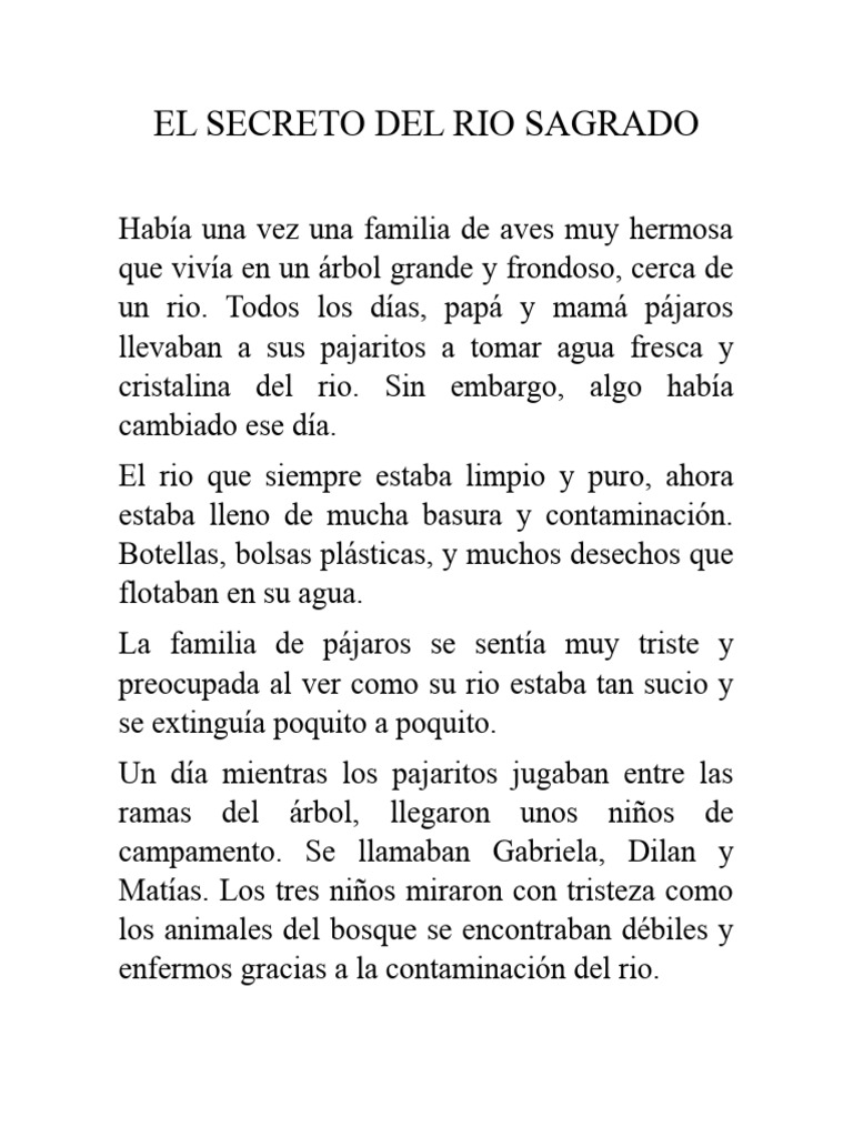 El Secreto Del Rio Sagrado | PDF | Aves | Residuos El Secreto Del Rio Sagrado | PDF | Aves | Residuos