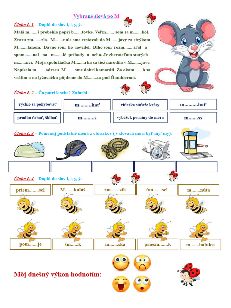 Vybrané Slová Po M | PDF