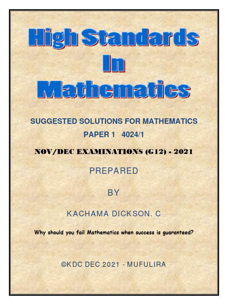 Maths p1 2021 g12 Solutions | PDF | Symmetry | Mathematical Physics