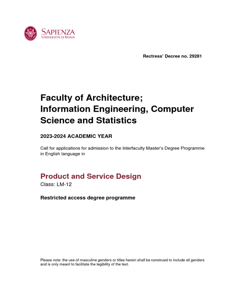 Sapienza-Product and Service Design | PDF
