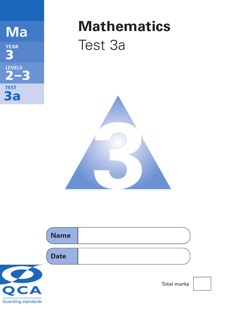 Year 3 Mathematics Test 3a | PDF | Mathematics