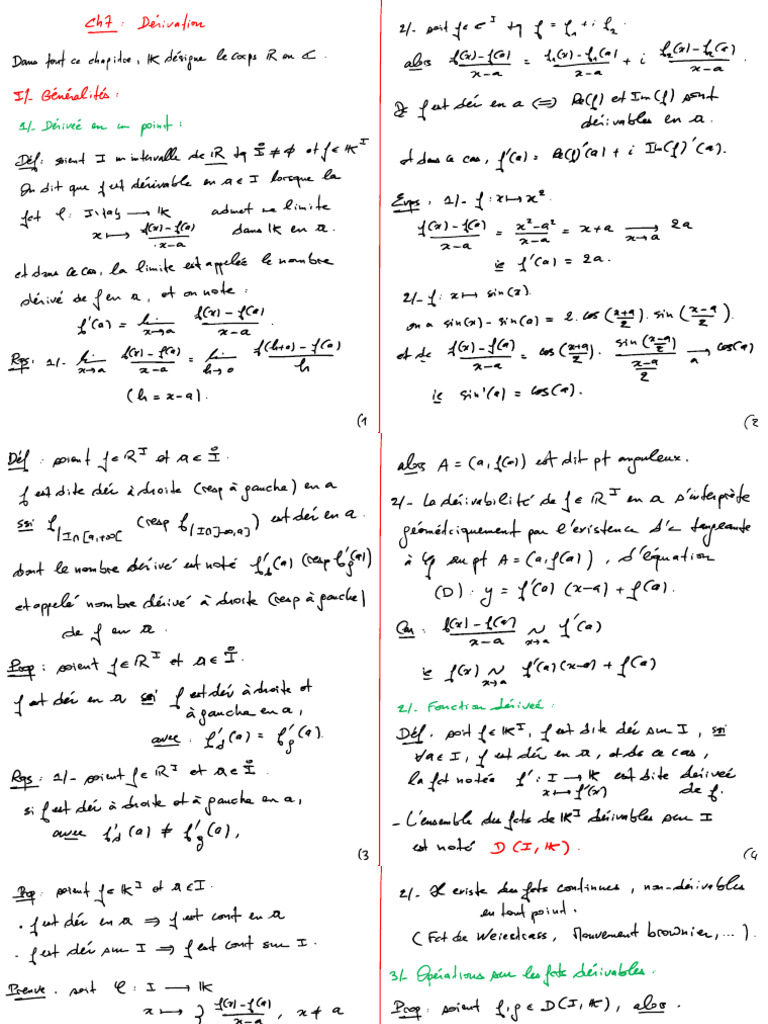CH7 Dérivation | PDF