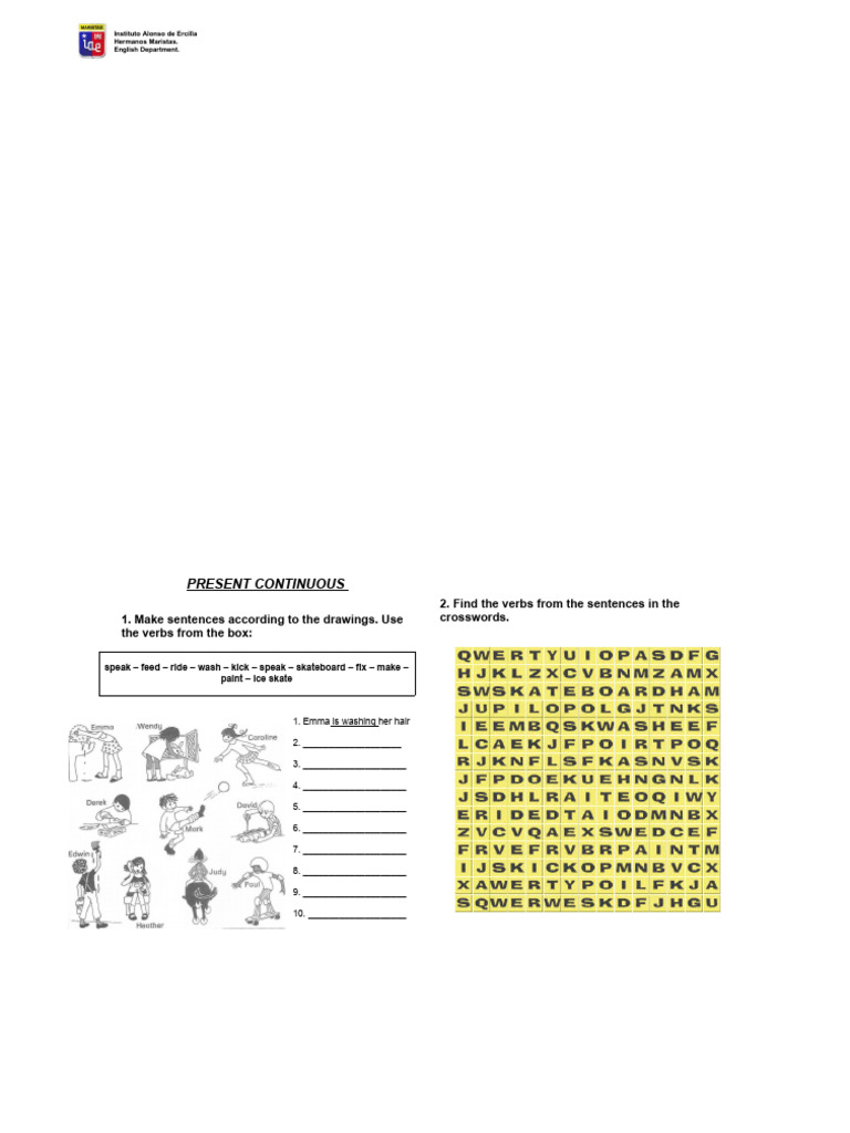 Present Progressive | PDF