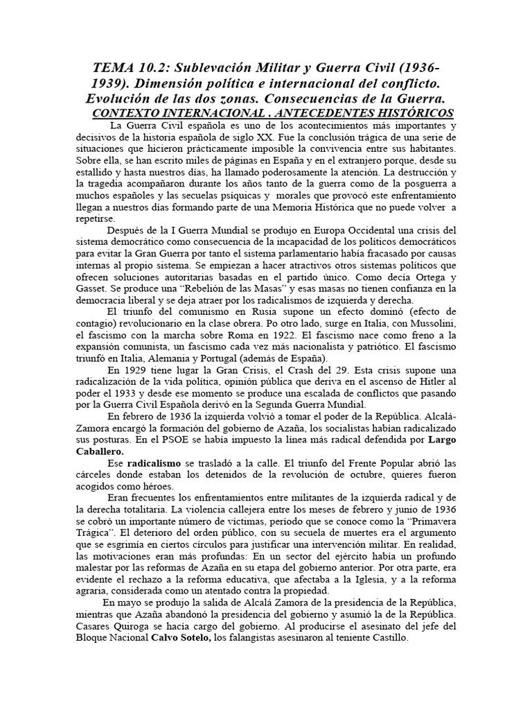 Tema 3. Victoria Del Caudillo | PDF | Política