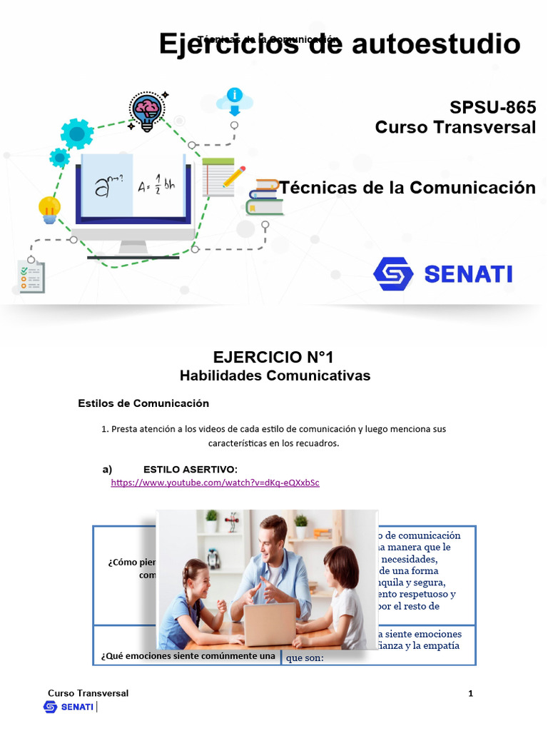 Ejercicio N01 | PDF | Enseñando | Comunicación
