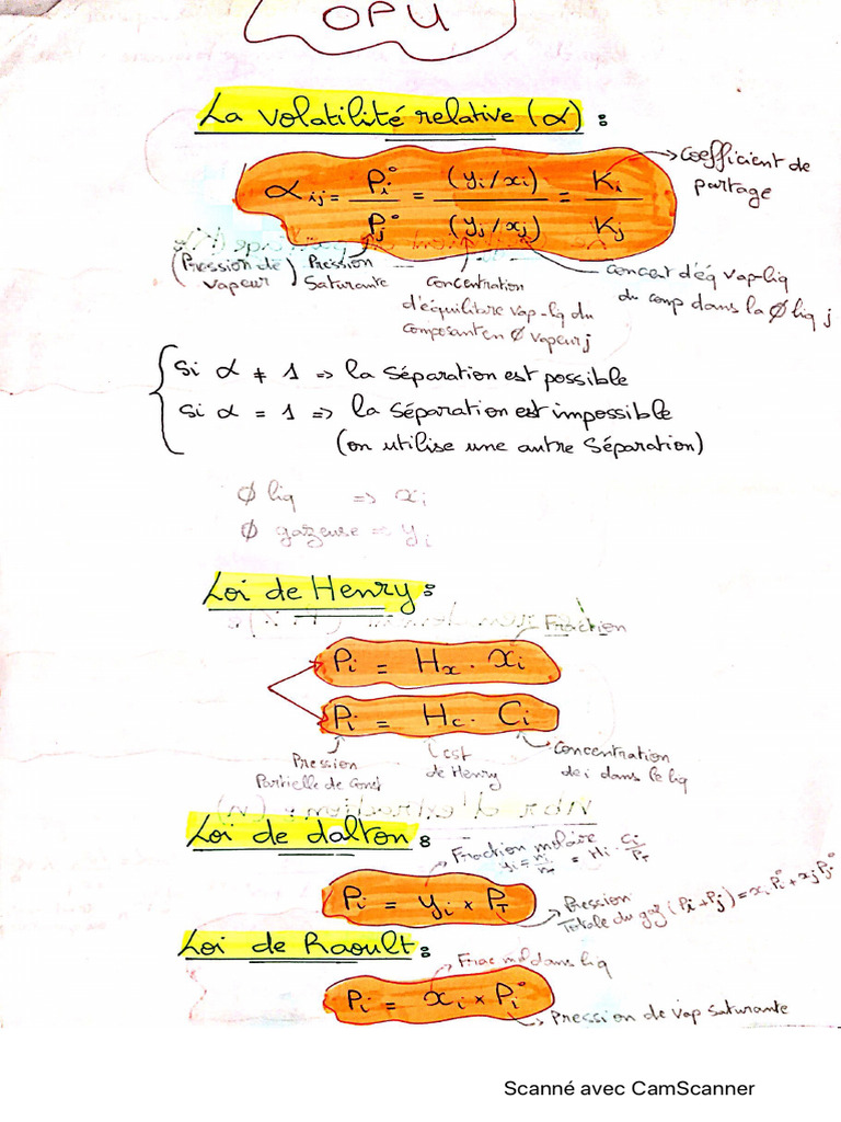 Résumé1 Opérations Unitaires | PDF