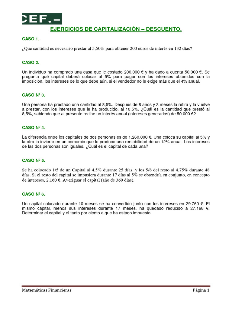 Ejercicios Simple y Renta Fija | PDF