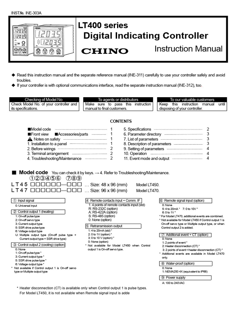LT400 - INE 303a 1 | PDF