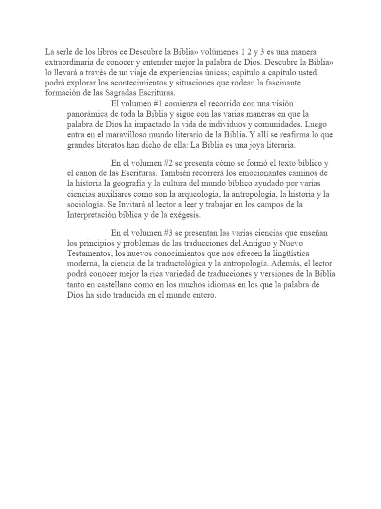 Descubre La Biblia | PDF
