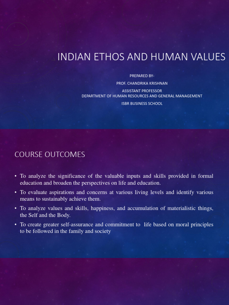 Indian Ethos and Human Values - Module 1 | PDF | Wellness