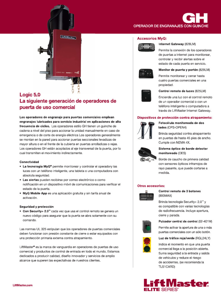 Motor Operador Ind H-103 L5 1HP 110V 60HZ | PDF
