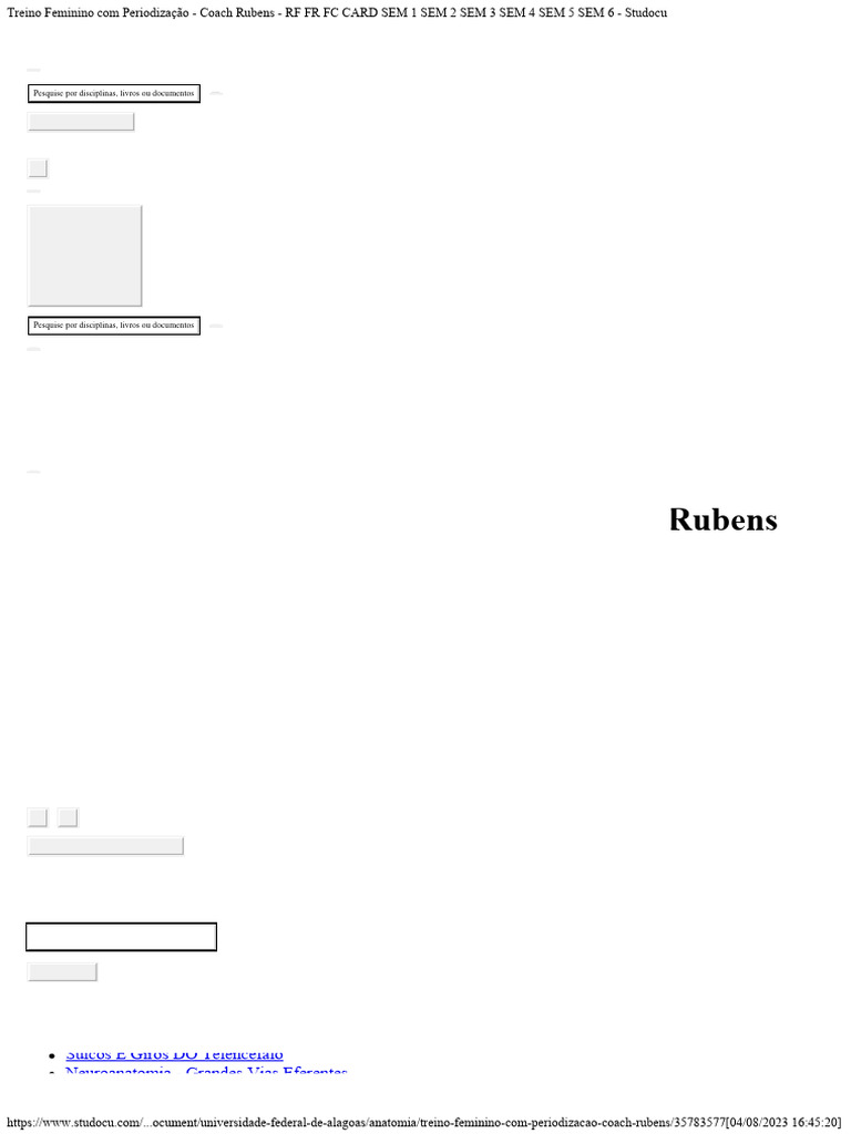 Treino Feminino Com Periodização - Coach Rubens - RF FR FC CARD SEM 1 ...