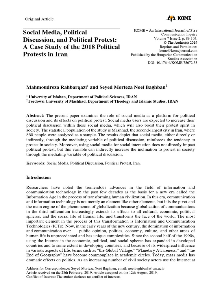 Social Media, Political Discussion | PDF