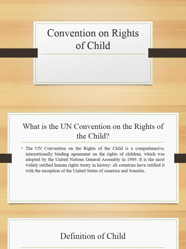 Convention On Child Rights | PDF