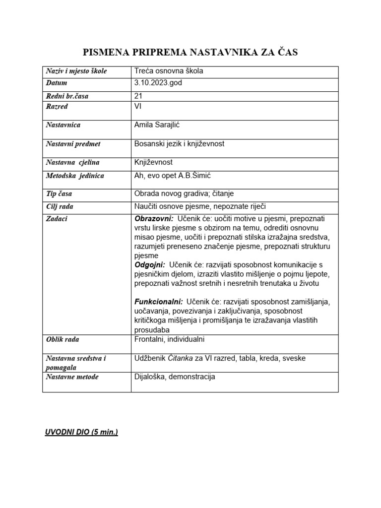 Ah, Evo Opet (Int.i Anal) BR.21 | PDF