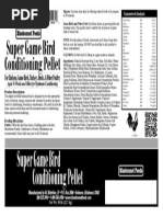 Crude Protein List of Gamefowl Feed | PDF | Oat | Animal Feed