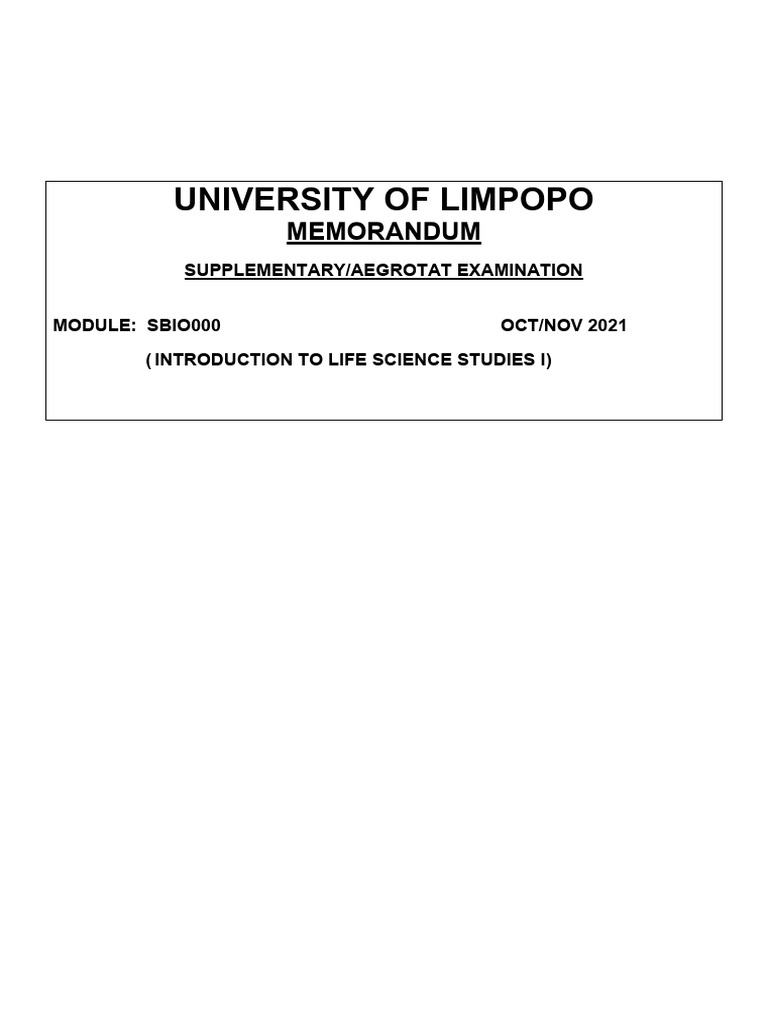 Life Science Exam Answers | PDF | Science & Mathematics | Technology ...