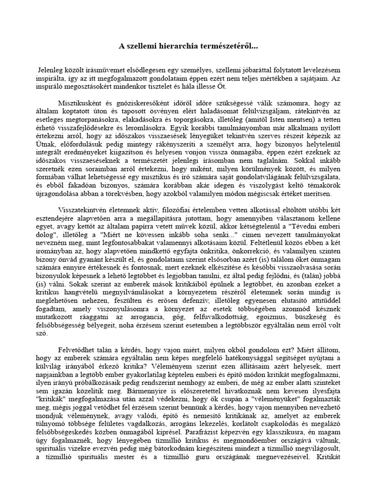 Németh Dániel - A Szellemi Hierarchia Természetéről | PDF Németh Dániel - A Szellemi Hierarchia Természetéről | PDF