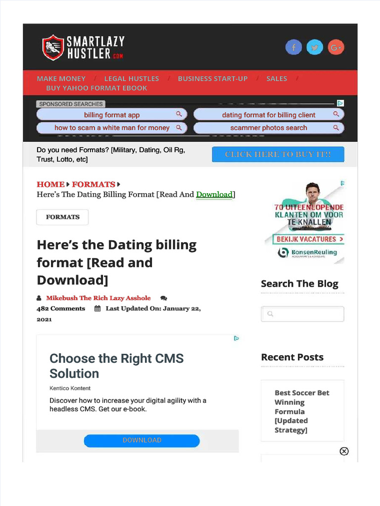 Dating Billing Format 2021 Best Yahoo Format For Dating Man Woman | PDF