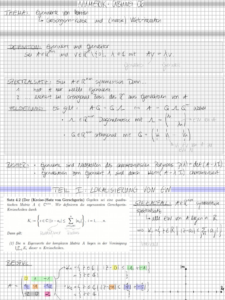 Numerical Mathematics Formula Sheet | PDF