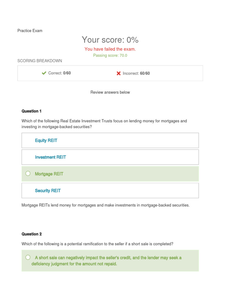 Investment Exam 1 | PDF | Law