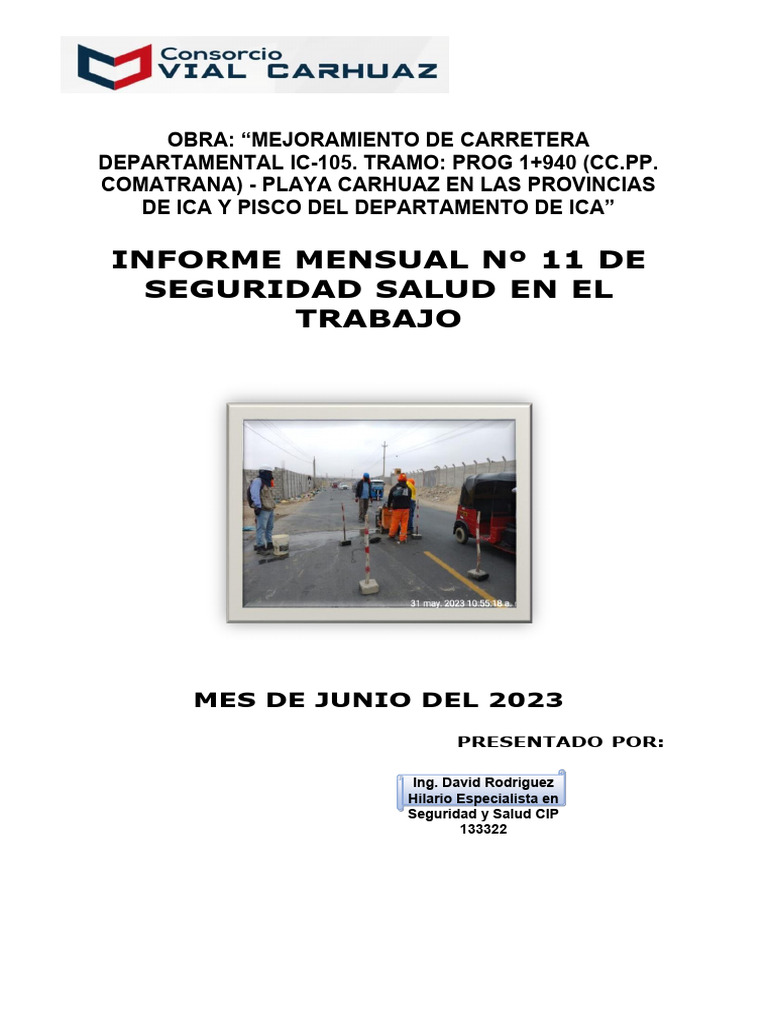 Informe Seguridad Vial y Salud Junio 2023 | PDF | Tecnología