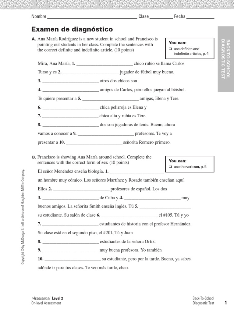 Spanish 2 Diagnostic 231002 111457 | PDF