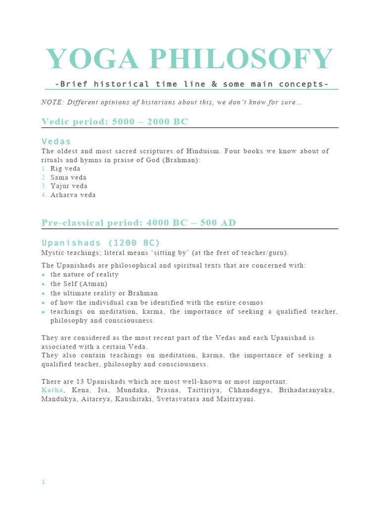 Yoga Philosophy summery | PDF