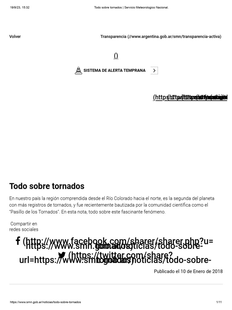 Todo Sobre Tornados - Servicio Meteorologico Nacional | PDF