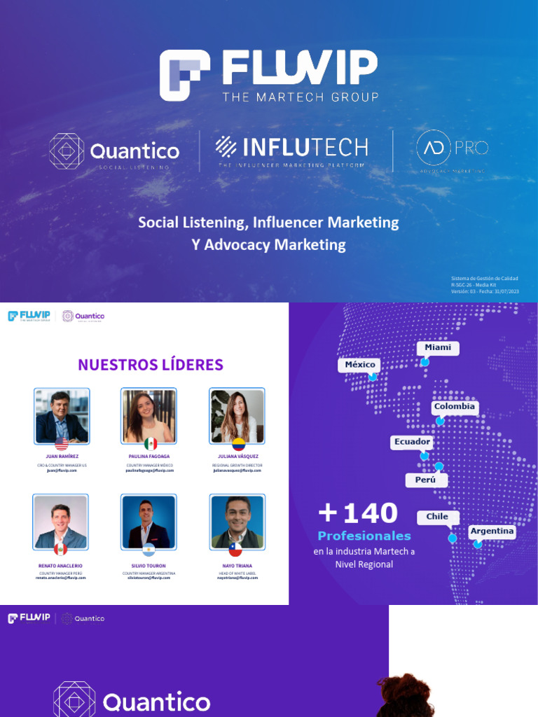 Fluvip - Quantico - Mediakit Oficial | PDF | Servicio de redes sociales | Servicios en línea