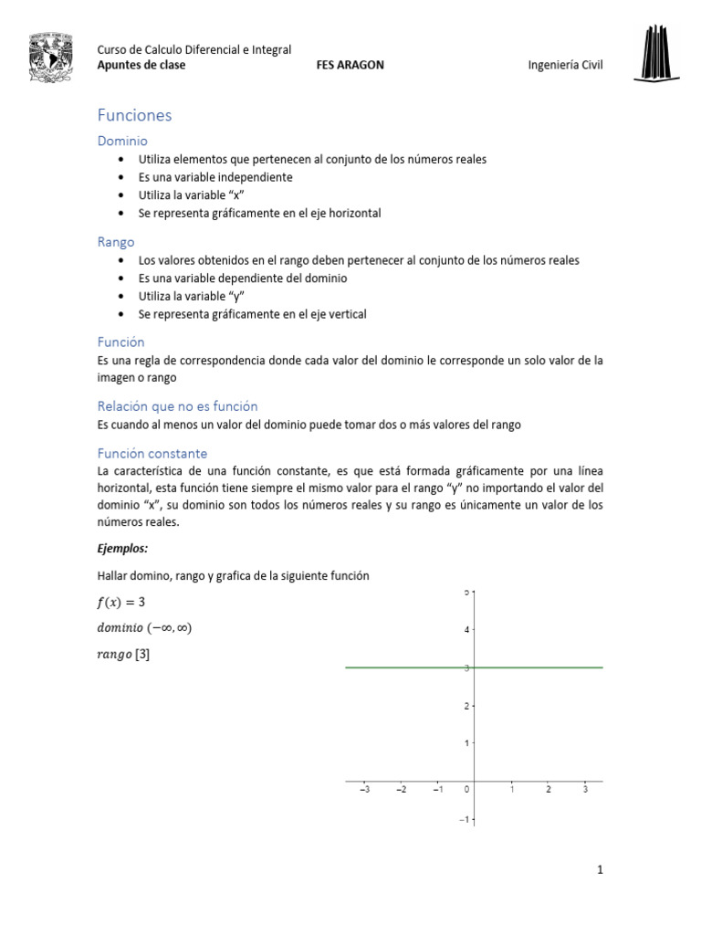 Funciones en Cálculo Diferencial e Integral | PDF | Función ...
