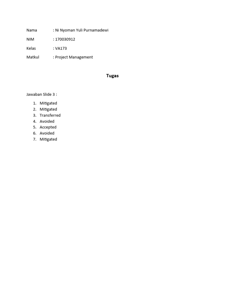 Tugas Project Management | PDF