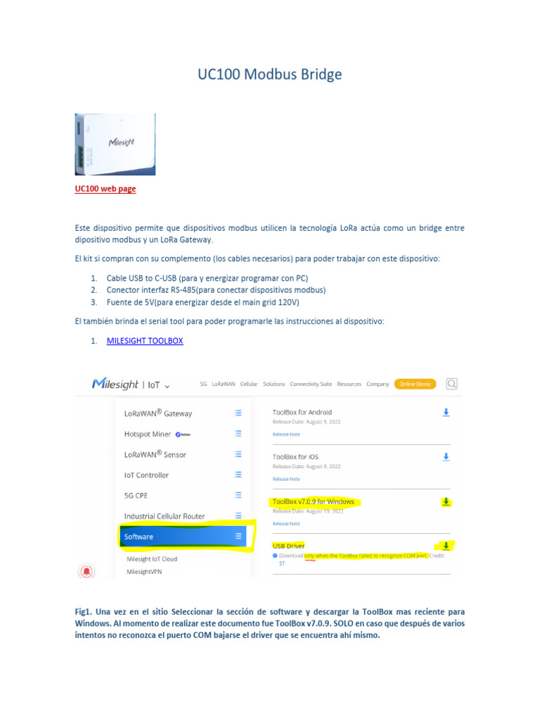 Manual de Configuracion y Programacion UC100 | PDF