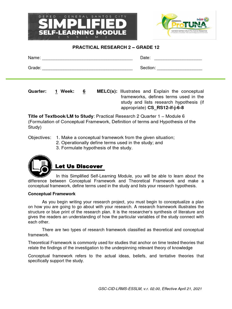 PR2 SSLM - Quarter1 - Week6-Evaluated | PDF | Hypothesis | Dependent And Independent Variables