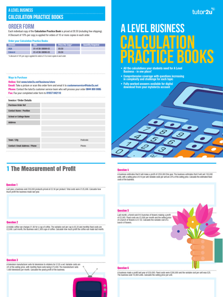 Calc Practice Workbooks Leaflet | PDF