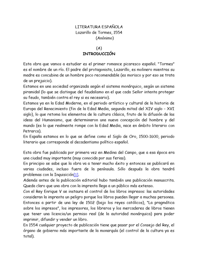 Contexto Histórico de Lazarillo de Tormes | PDF | Martin Luther | Novelas