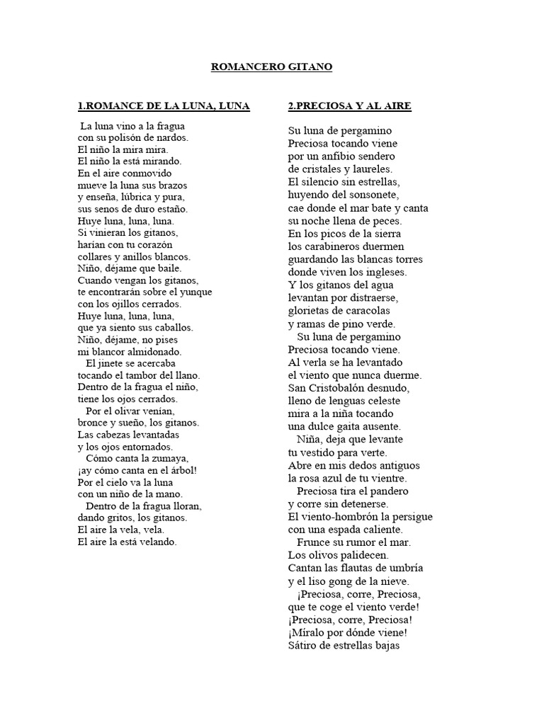 Romancero Gitano | PDF | Poesía